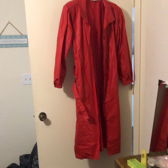 London Fog | Jackets & Coats | Vintage Red Raspberry Raincoat 98s ...
